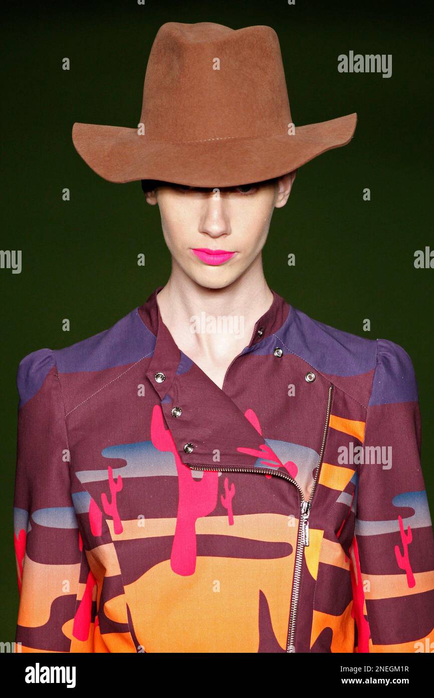 A model wears a design of the Maria Bonita Extra collection during the ...