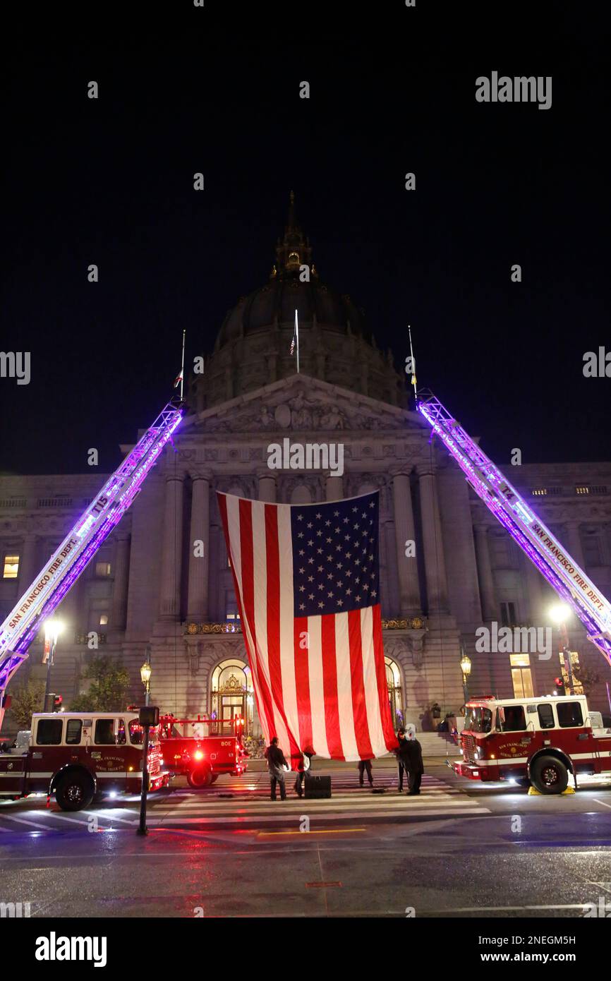 The San Francisco Fire Department honors Mayor Ed Lee the San Francisco ...