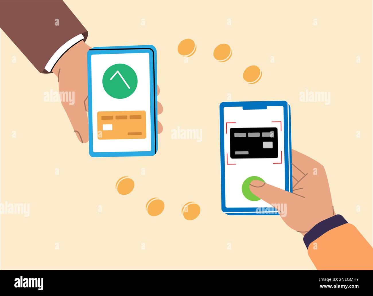 Banking apps hand Stock Vector Images - Alamy