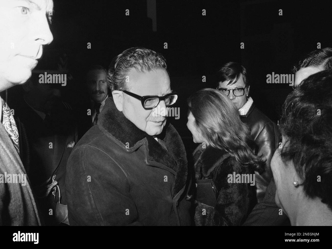 Chilean President Salvador Allende, center, arrives at New York?s ...