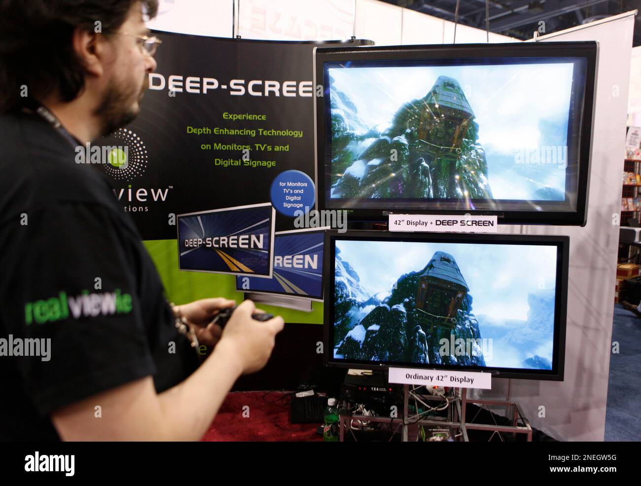 In this photo made Friday, Jan. 8, 2010, a the RealView Deep-Screen ...