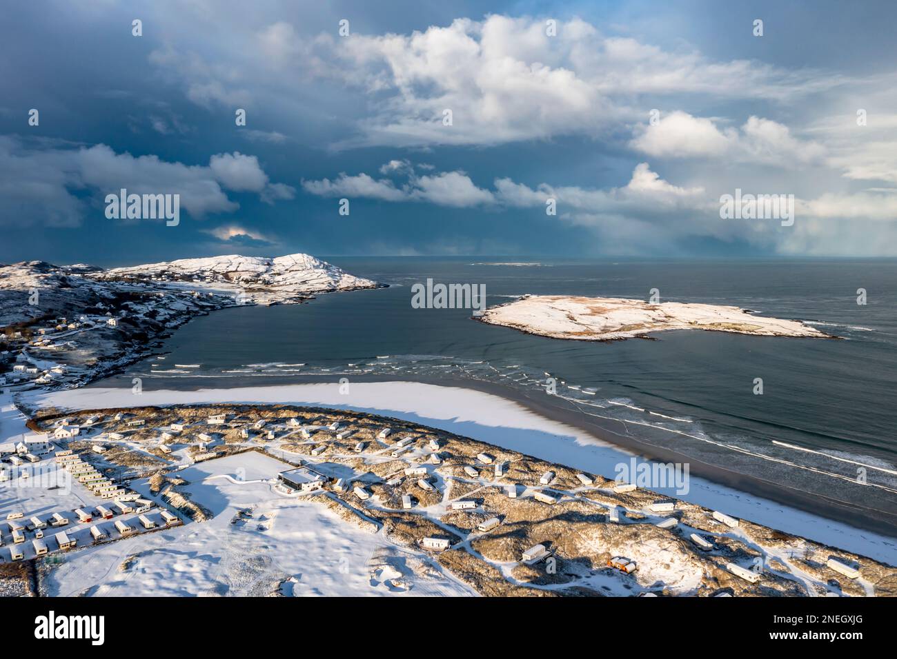 Aerial view snow covered narin hi-res stock photography and images - Alamy