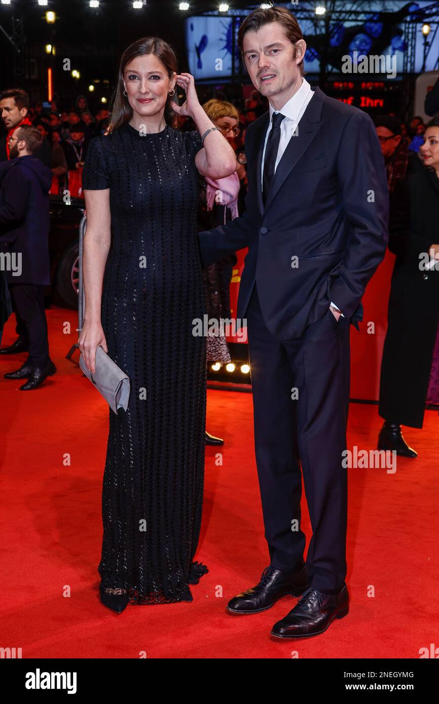 Sam Riley, right, and Alexandra Maria Lara pose for photographers upon ...
