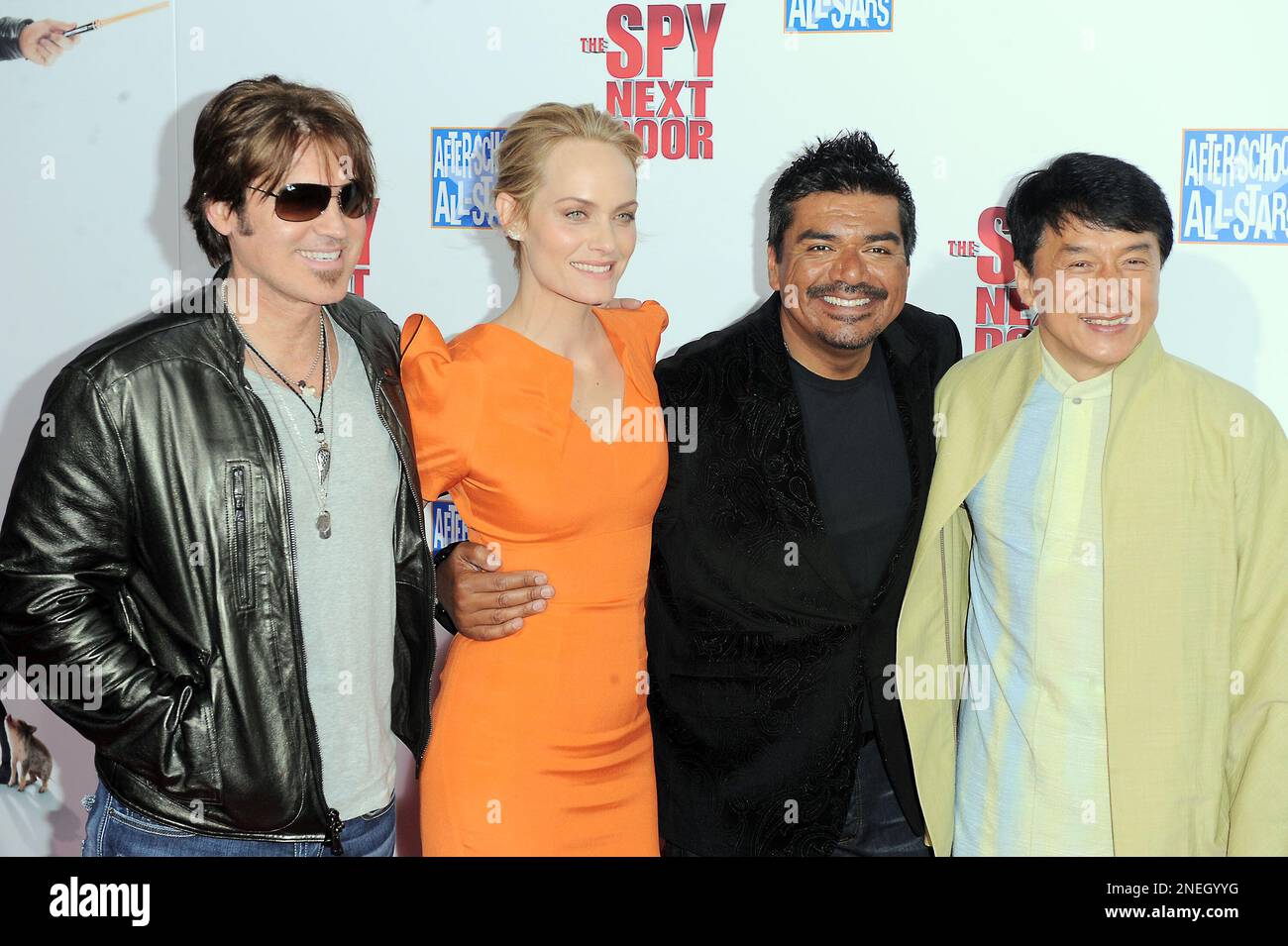 From left, Billy Ray Cyrus, Amber Valletta, George Lopez, and Jackie ...