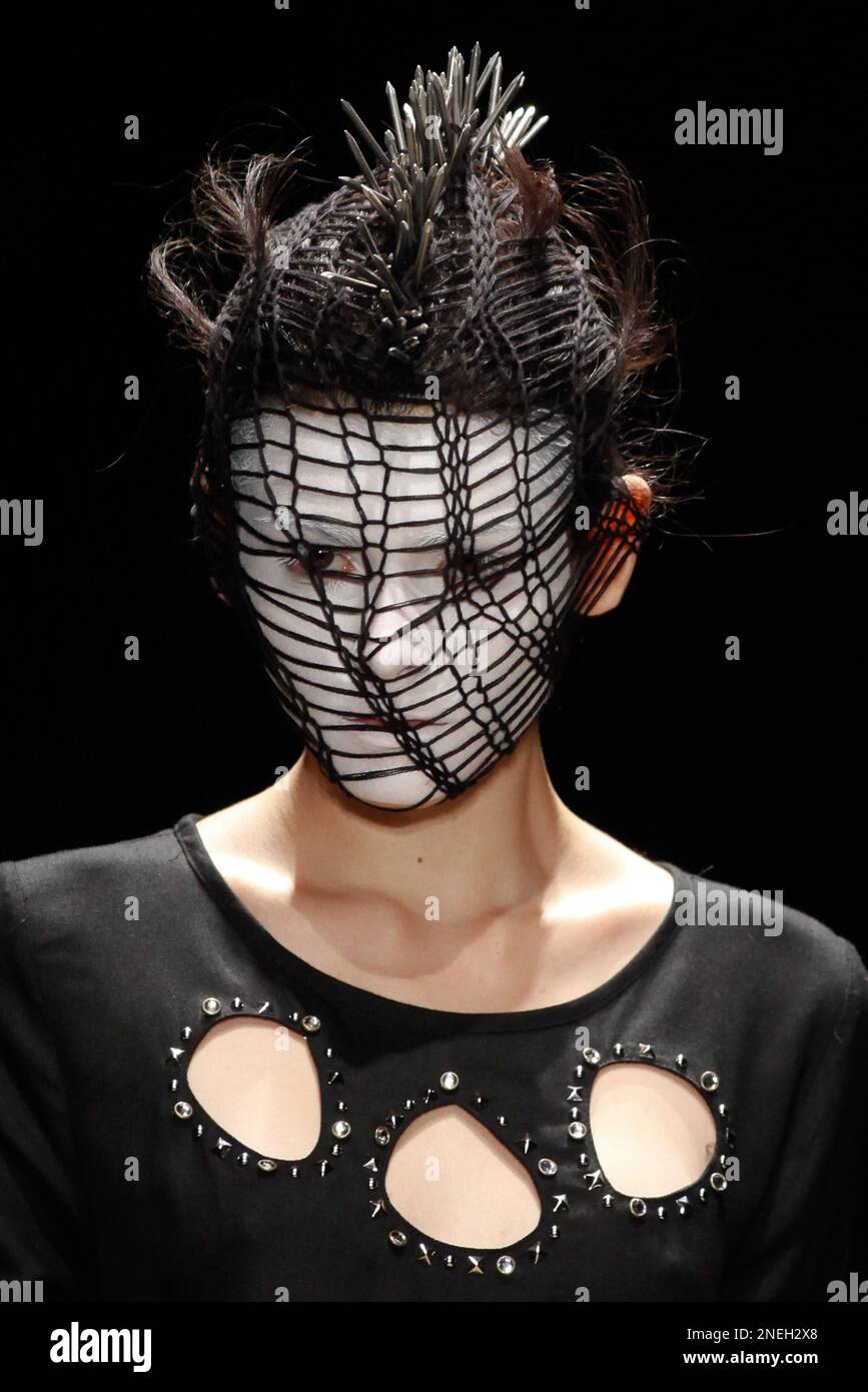 A model wears a design of Auslander collection during the Fashion Rio ...