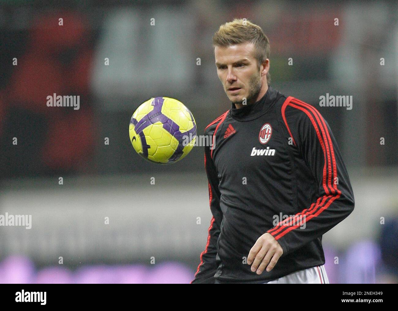 AC Milan English soccer star David Beckham during an Italian Serie A ...