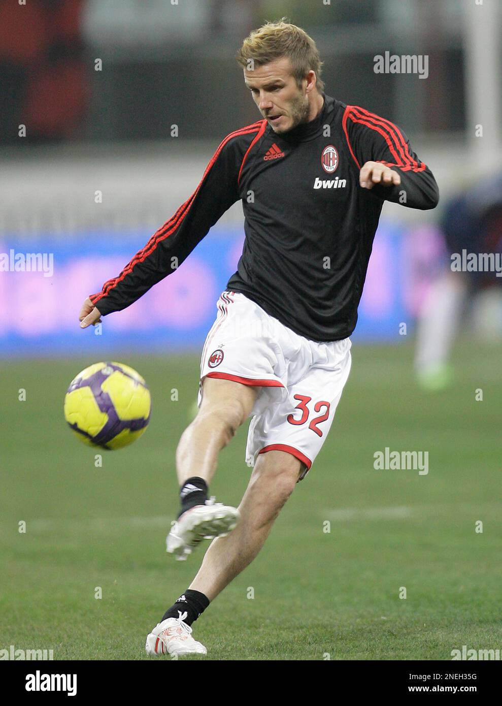 AC Milan English soccer star David Beckham during an Italian Serie A ...
