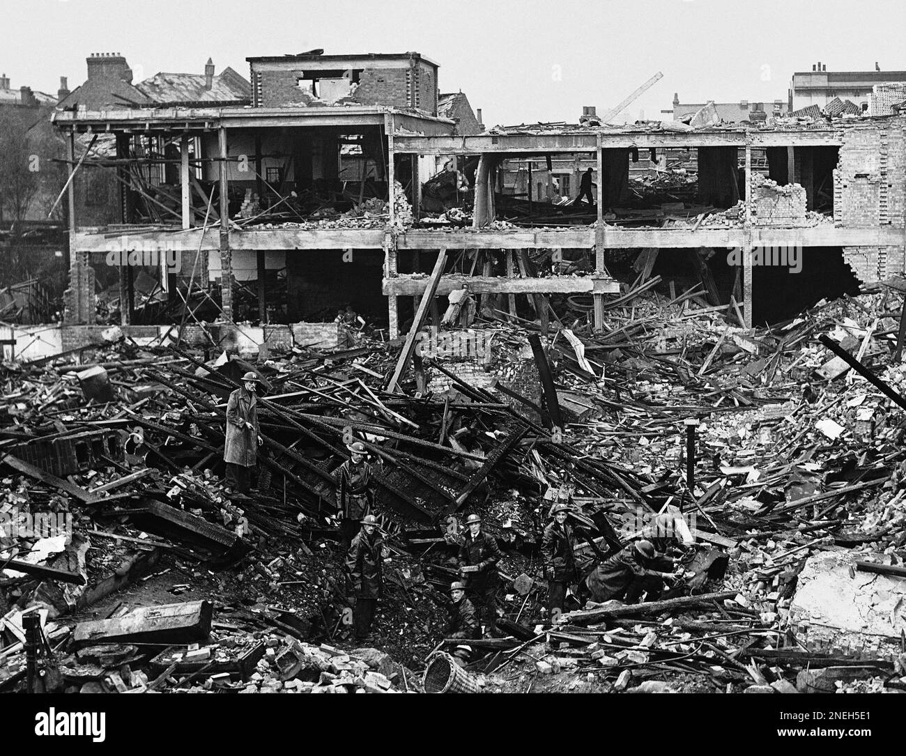 The scene of damage in Bermondsey, South London, on Sept.19, 1940. Many ...