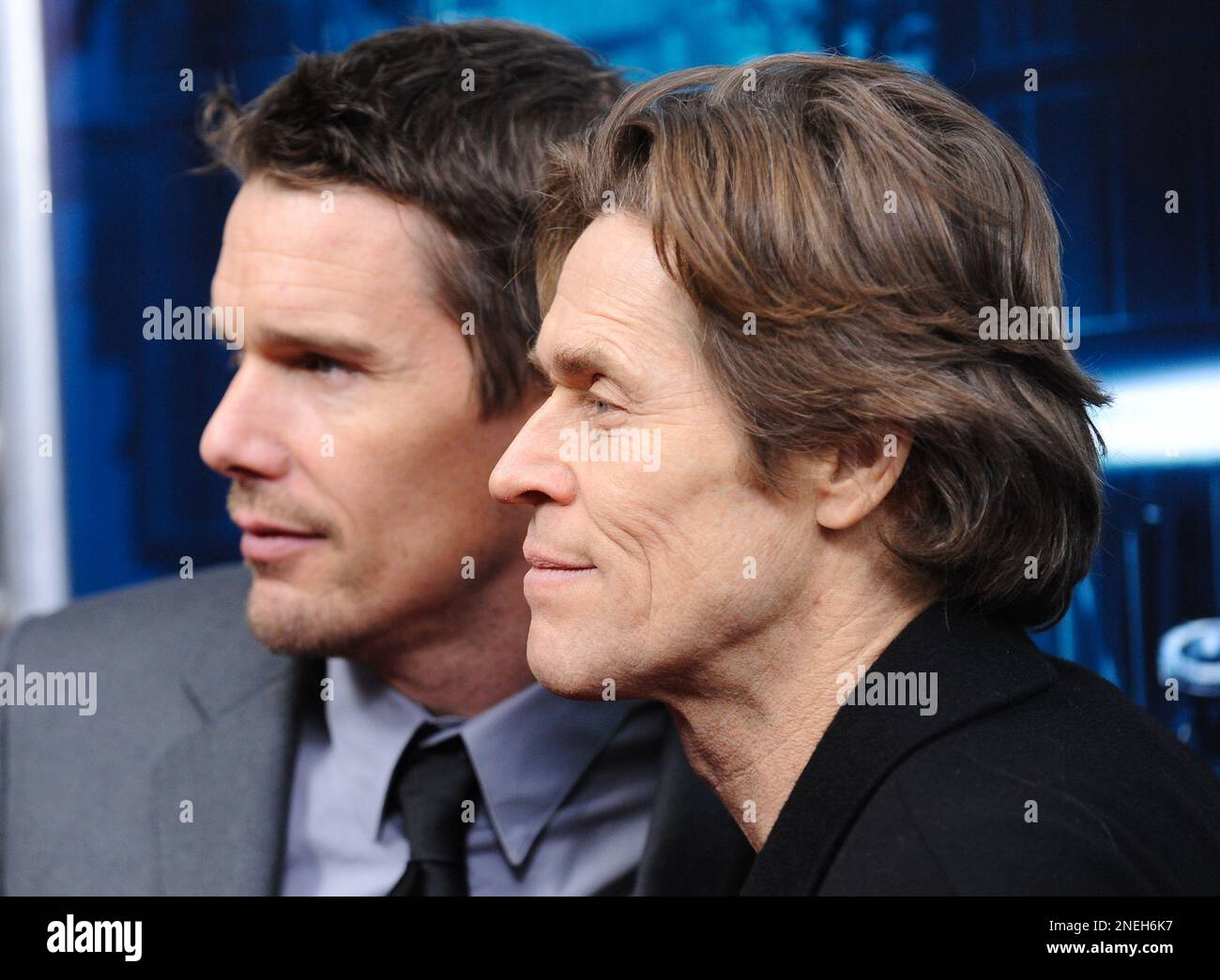Actors Ethan Hawke, left, and Willem Dafoe attend the premiere of ...