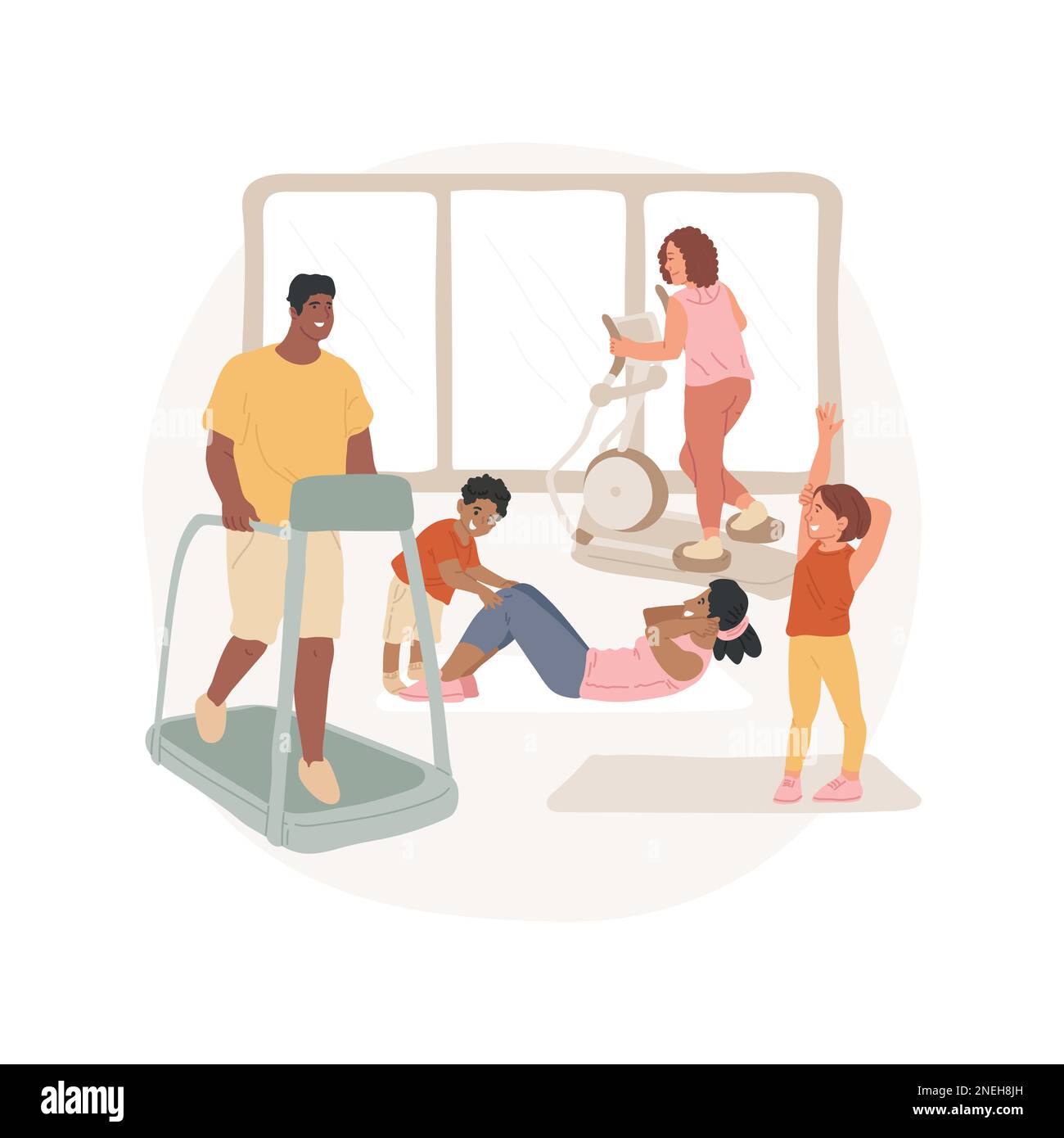 Gym isolated cartoon vector illustration. Community fitness club, local ...