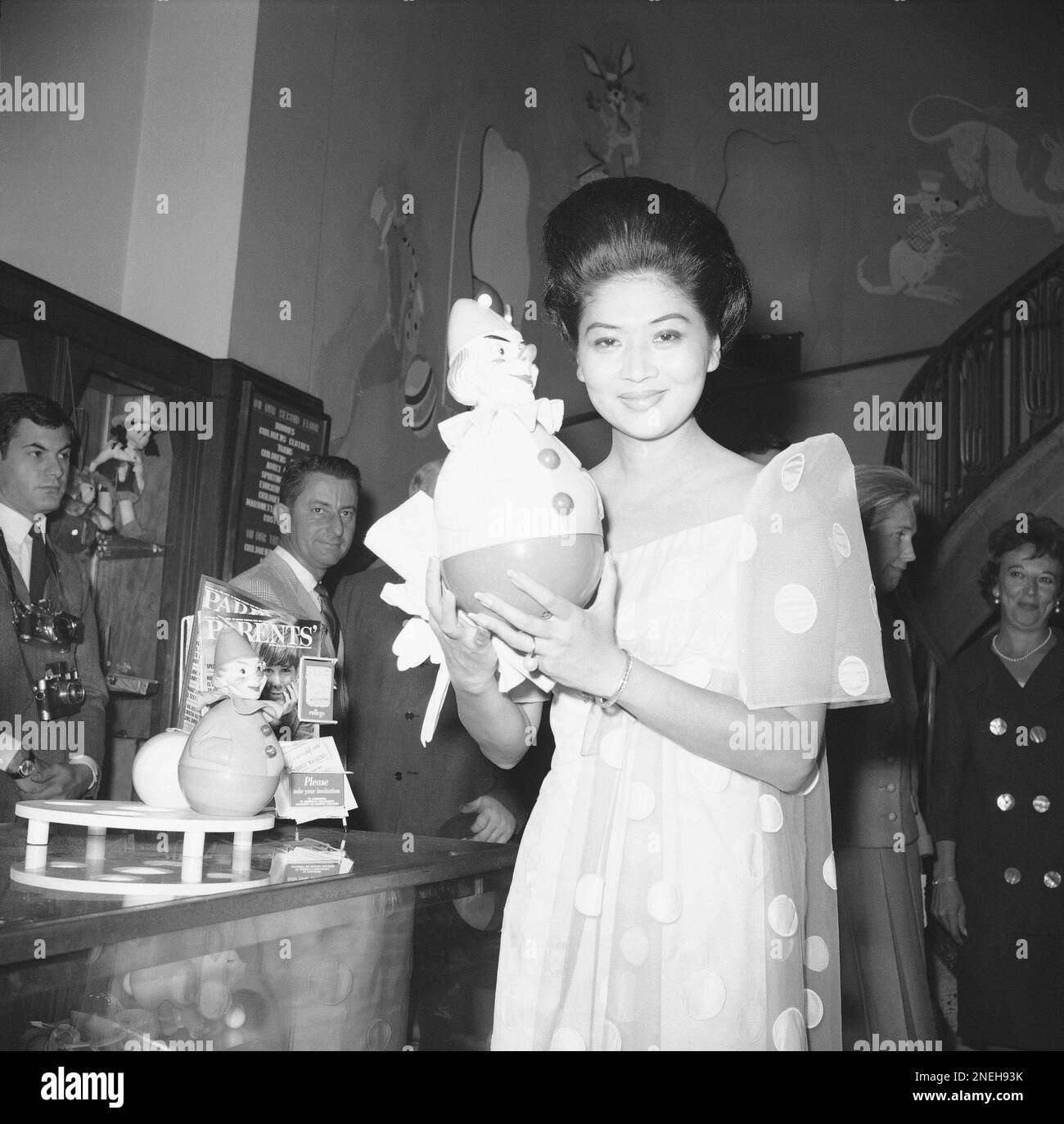 Mrs. Imelda Marcos wife of Philippine President look over toys in F.A.O ...