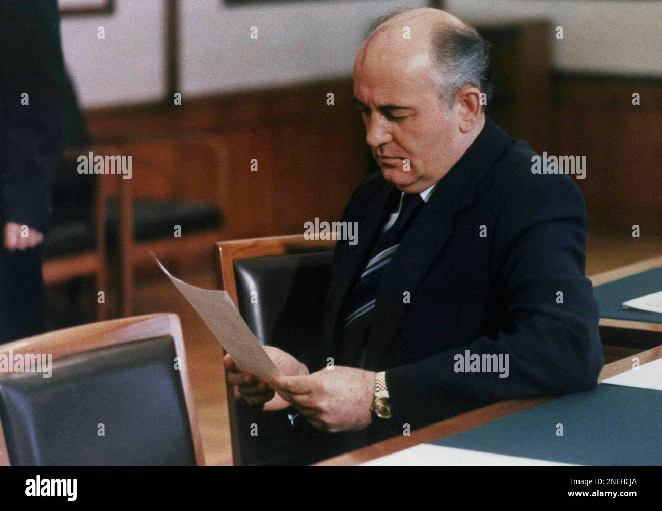 Mikhail S. Gorbachev, who became the new Soviet leader following the ...