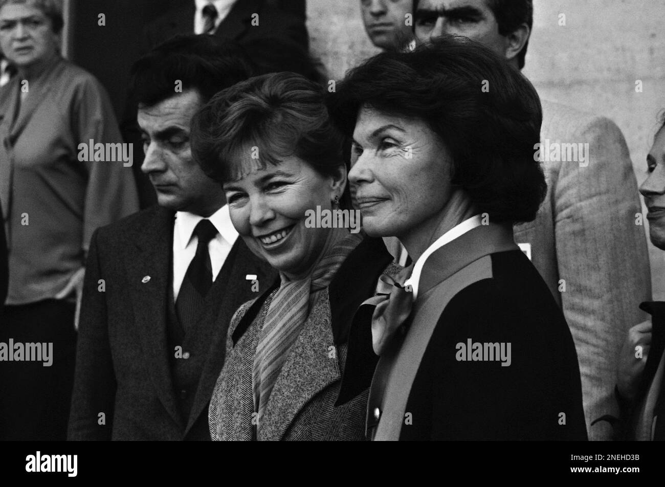 Raisa Gorbachev, wife of Soviet leader Mikhail Gorbachev is all smiles ...