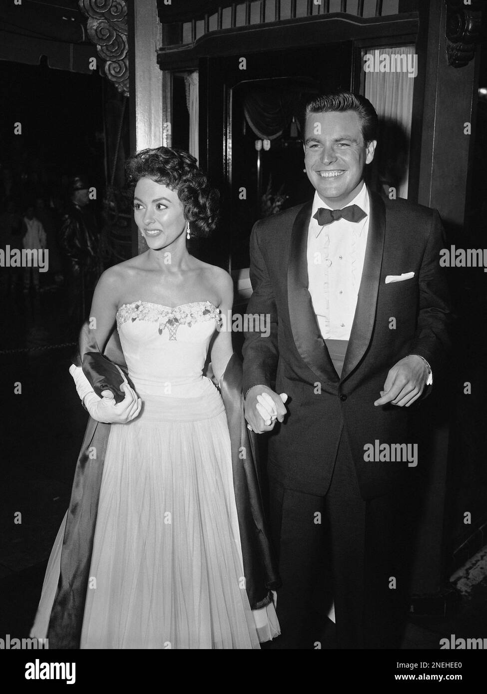 Actress Rita Moreno and actor Bob Wagner enter the theatre for the ...