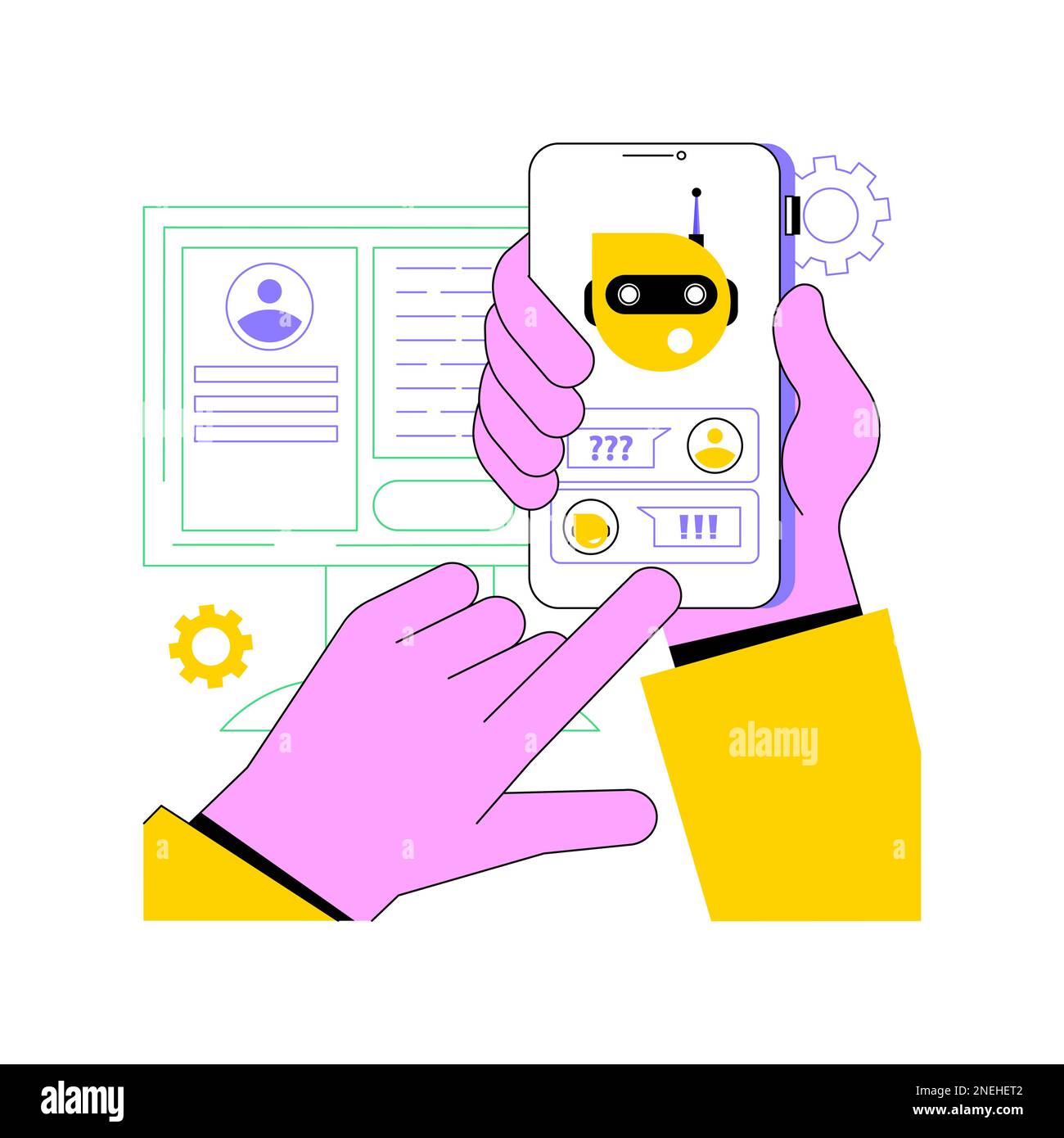 Call center automation isolated cartoon vector illustrations. Help desk ...
