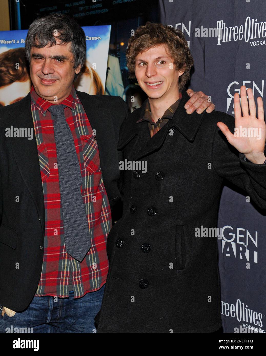 Director Miguel Arteta, left, and actor Michael Cera attend the ...