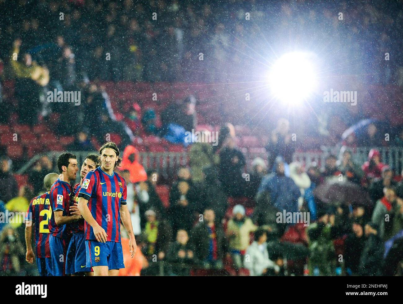 FC Barcelona's Zlatan Ibrahimovic from Sweden, first from right ...