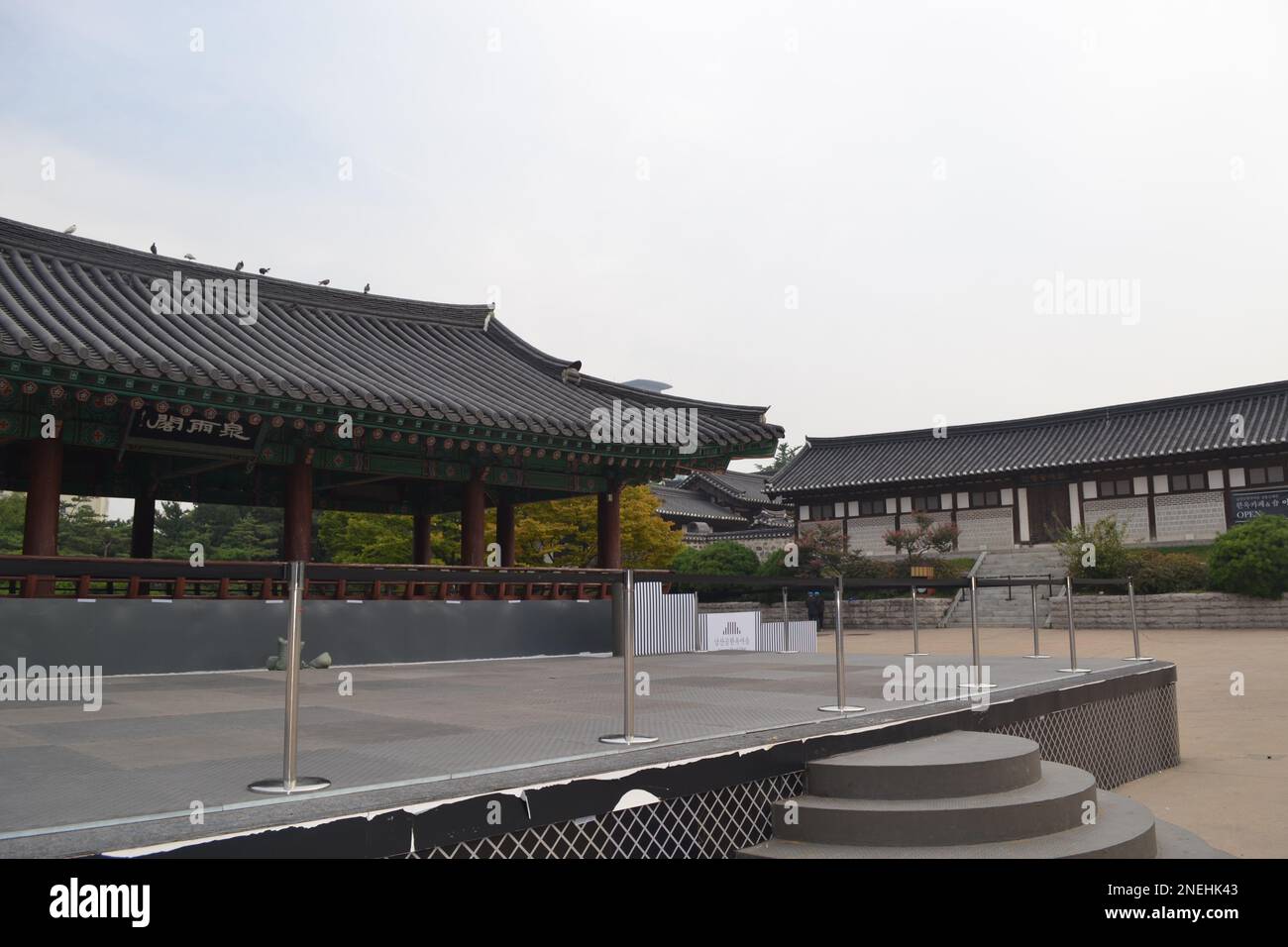The traditional buildings at Namsangol Hanok Village in Seoul, South ...