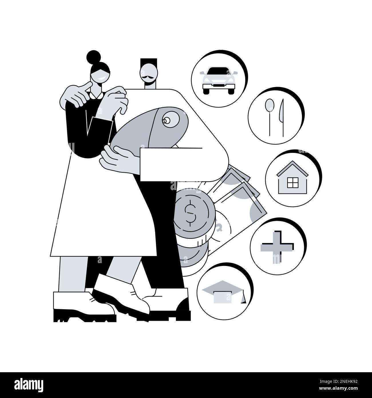 Family budget planning abstract concept vector illustration. Best ...