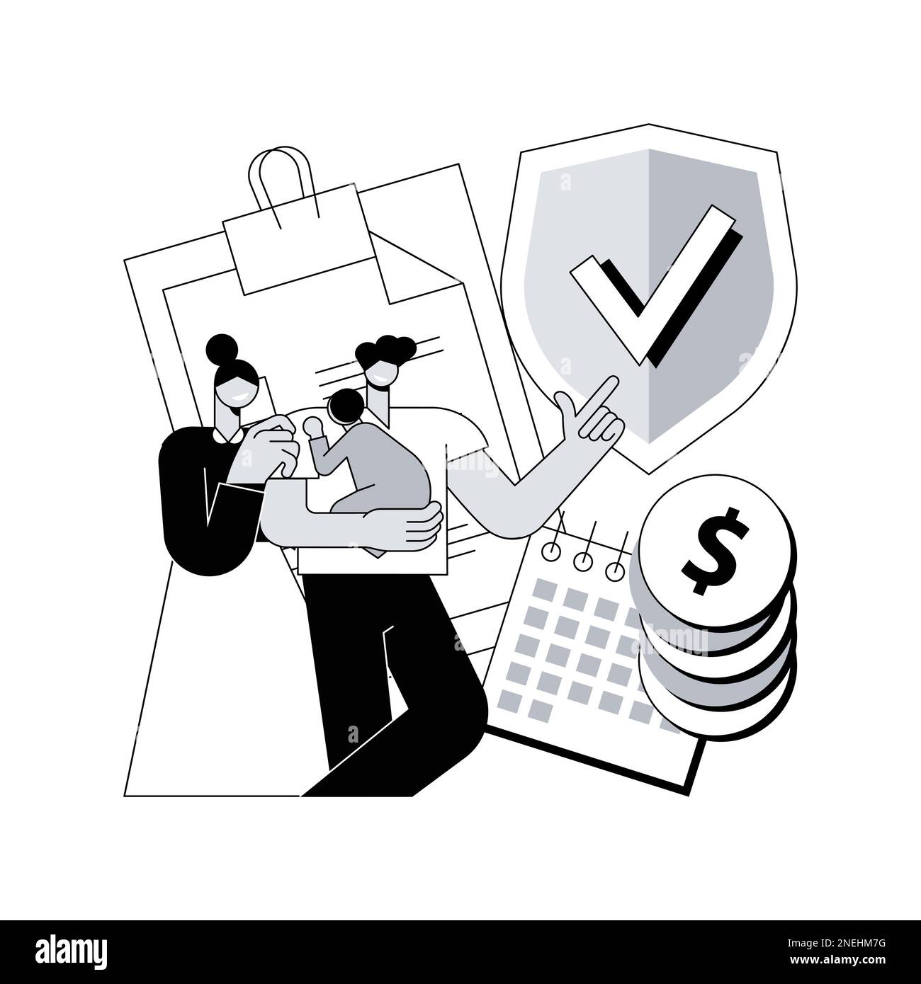 Maternity leave and work Stock Vector Images - Alamy