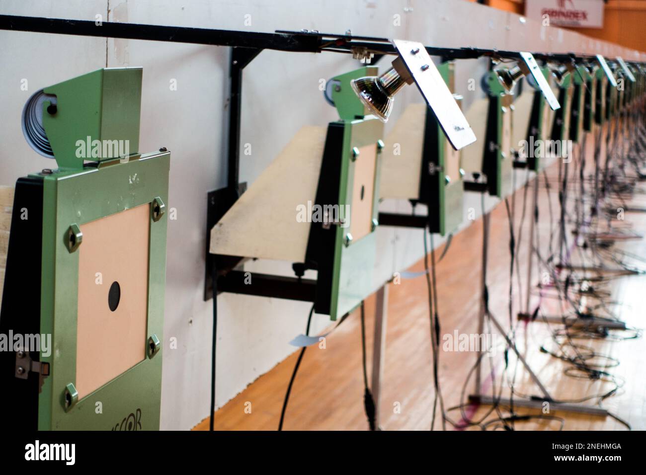 A target system at a shooting range Stock Photo - Alamy
