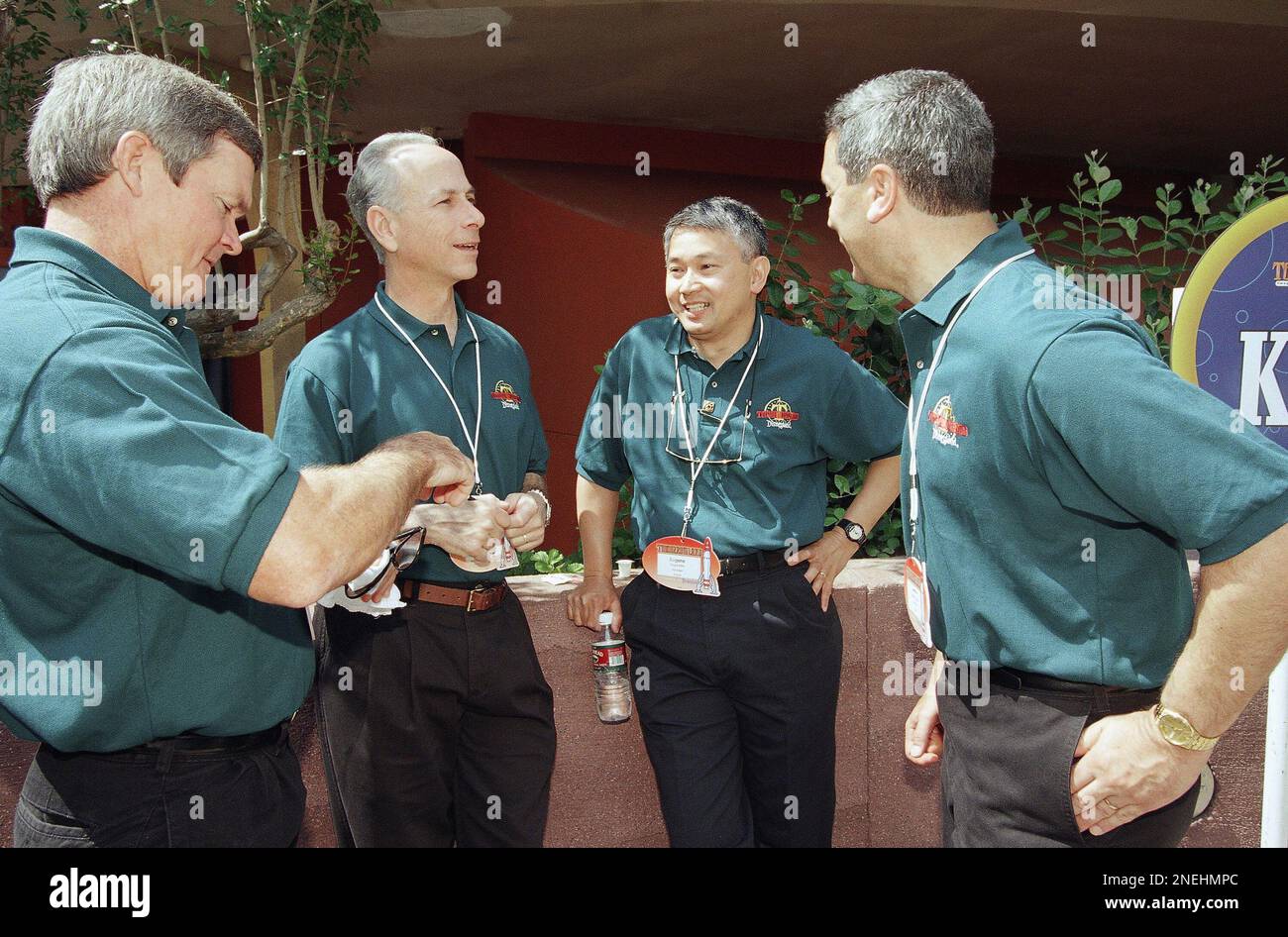 Astronauts Bruce Melnick, Carl Meade, Eugene Trinh and Laurence Delucas ...
