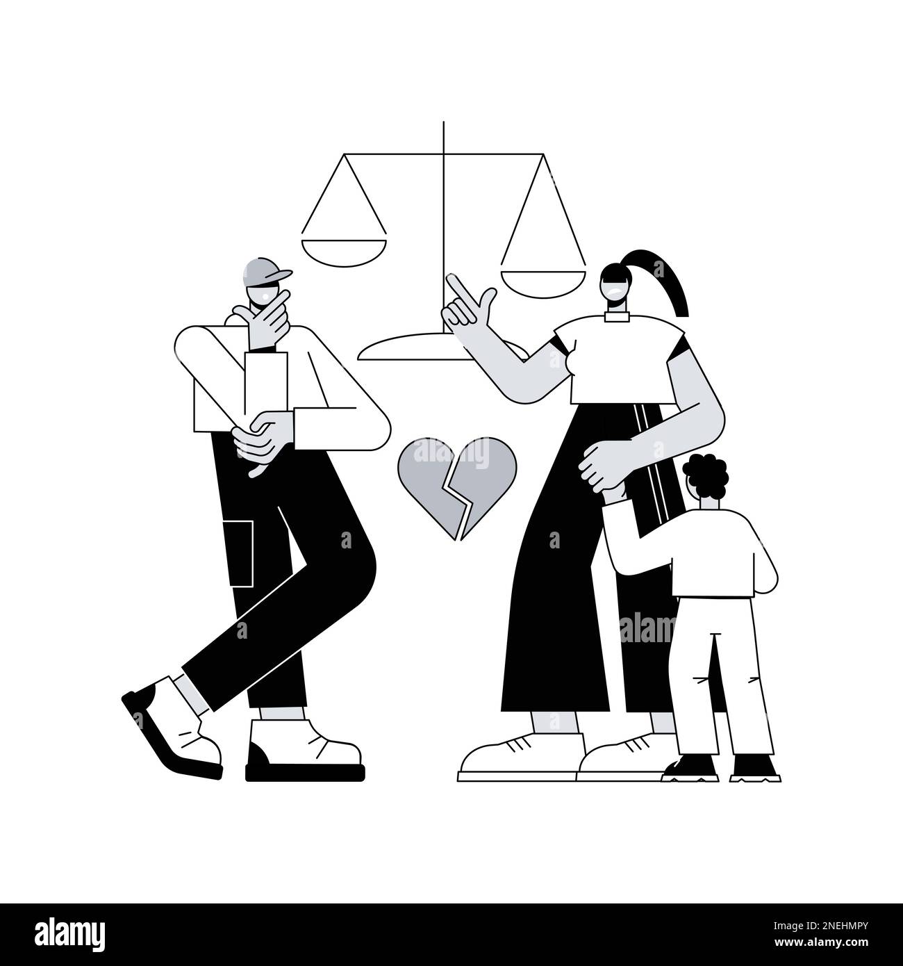 Separated couple Stock Vector Images - Alamy