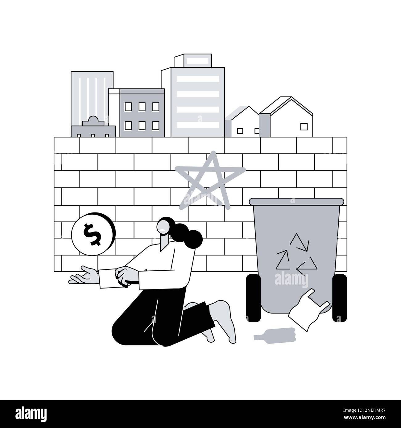 Homeless under bridge Stock Vector Images - Alamy