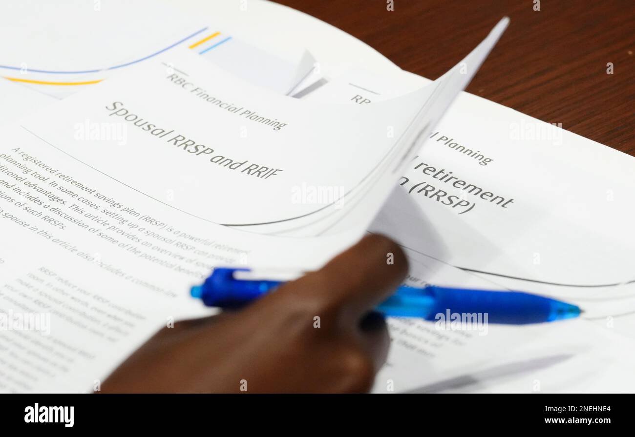 RBC financial planner Aba Quarshie looks over spousal RRSP and RRIF ...