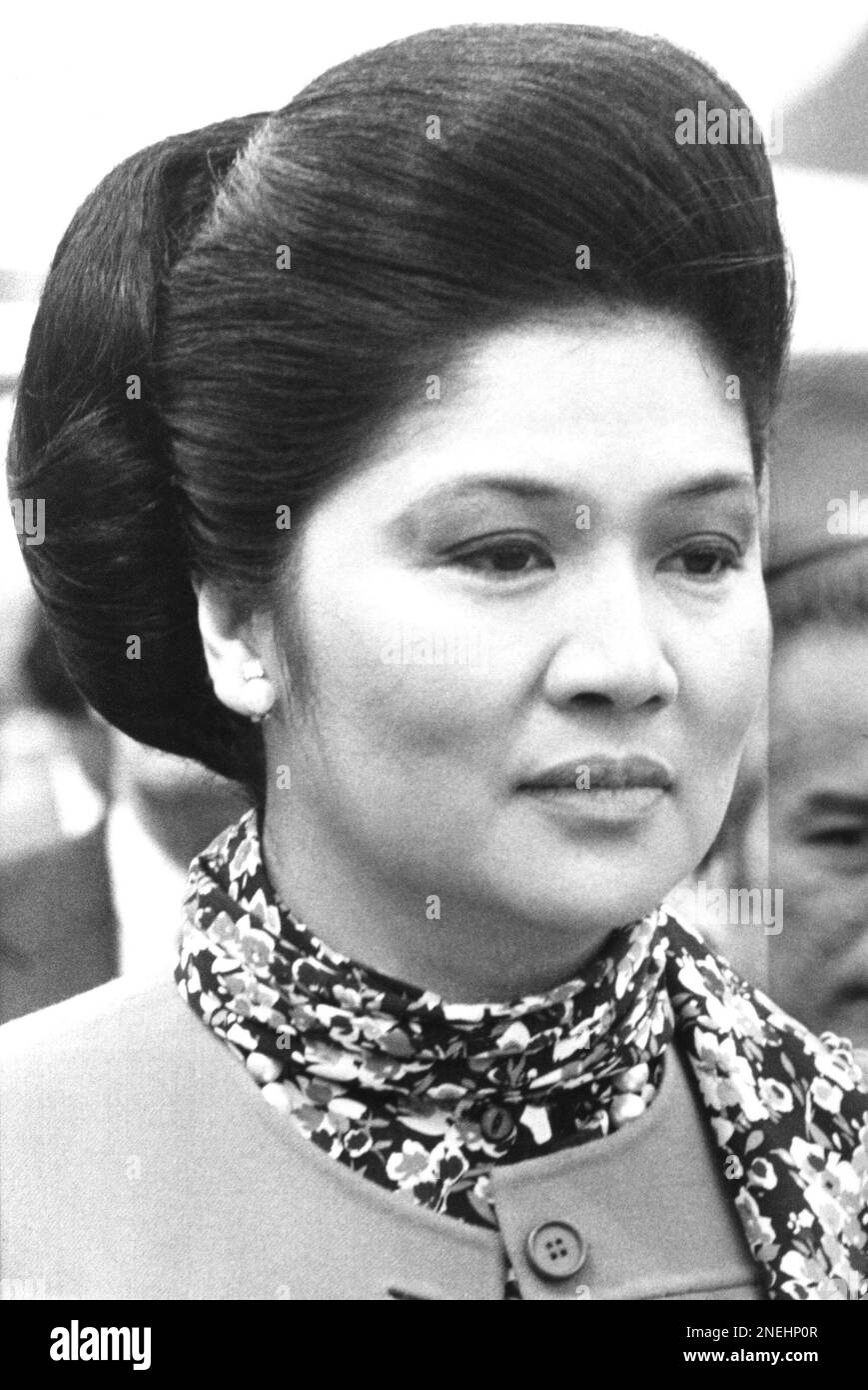Head and shoulder shots of Mrs. Ferdinand Imelda Marcos, former beauty ...
