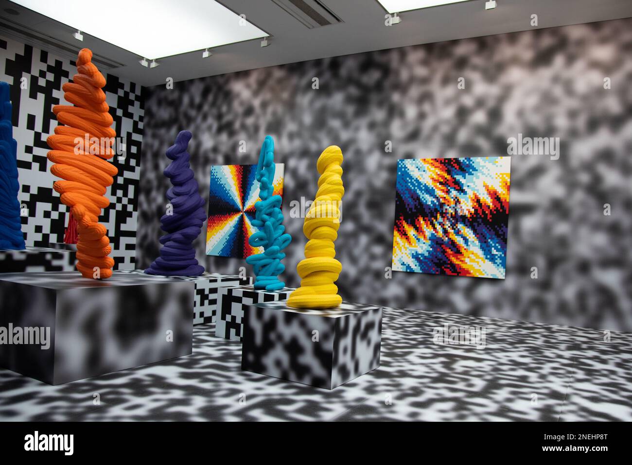 London, UK. 16th Feb, 2023. Graffiti display during the exhibition ...