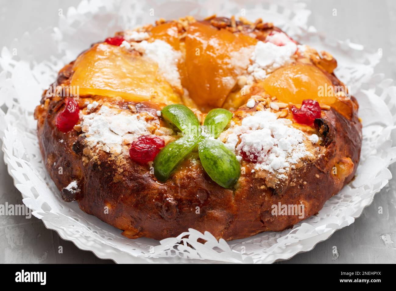 Bolo do Rei or King's Cake, Made for Christmas, typical Portuguese ...
