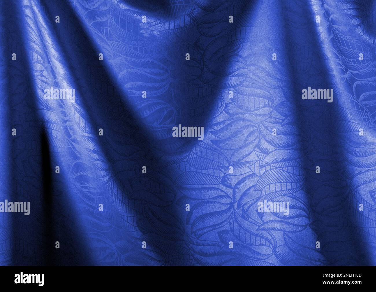 Blue cloth background. Natural material cover 3D illustration Stock ...