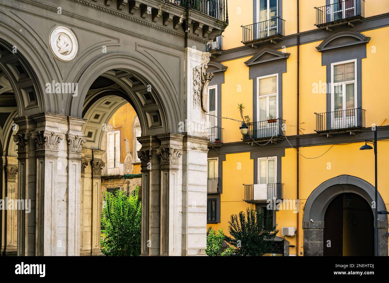 shot of old buildings with beautiful historic architecture in southern ...