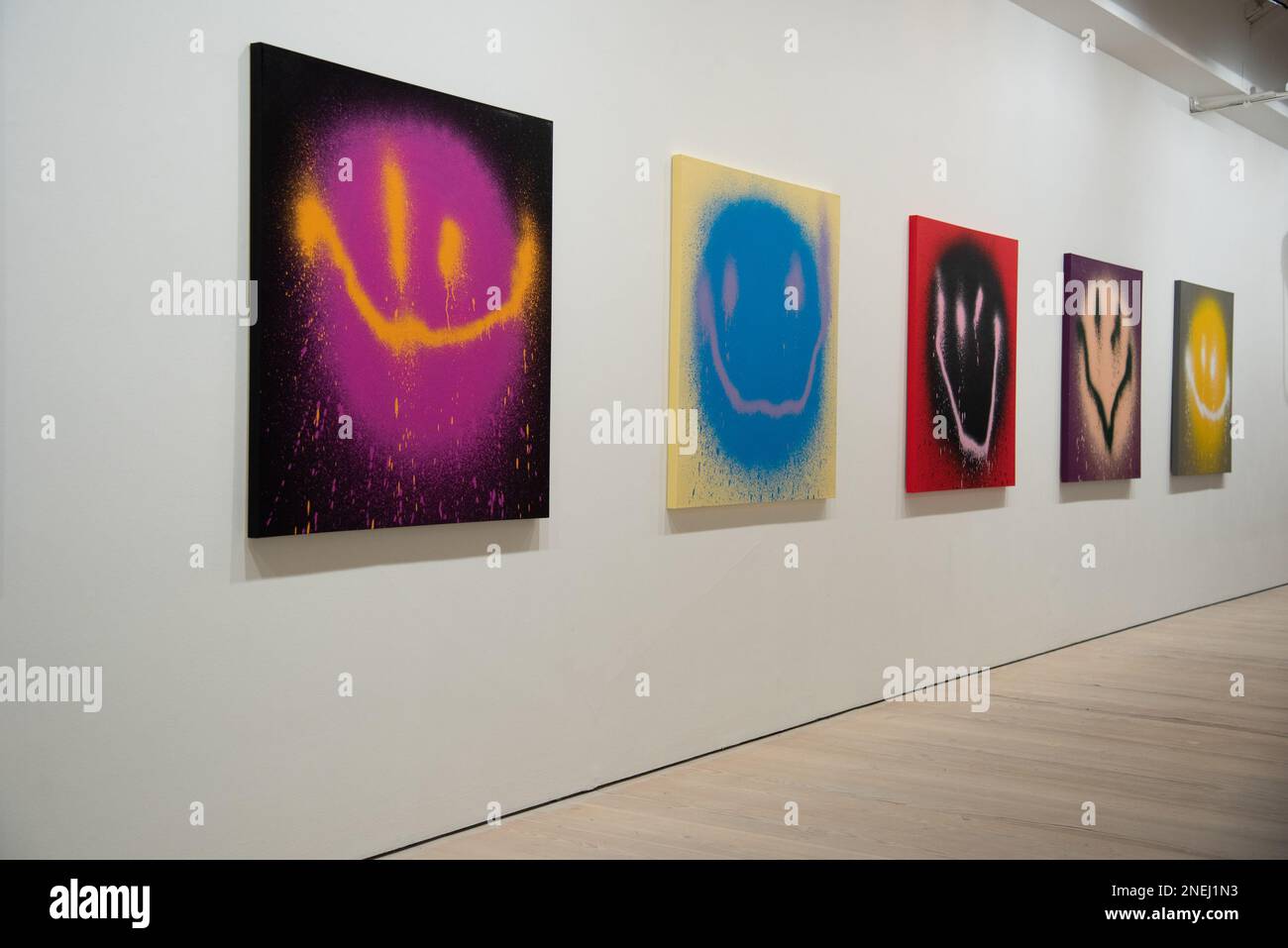London, UK. 16th Feb, 2023. Artworks by artist, KATSU seen during the ...