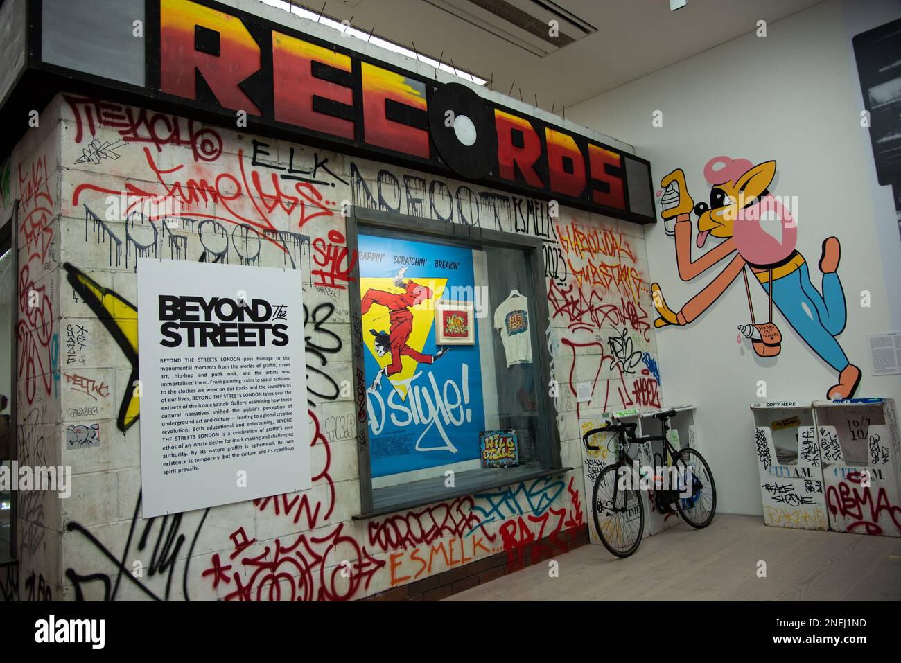 Graffiti display during the exhibition. From defiant train writers to ...