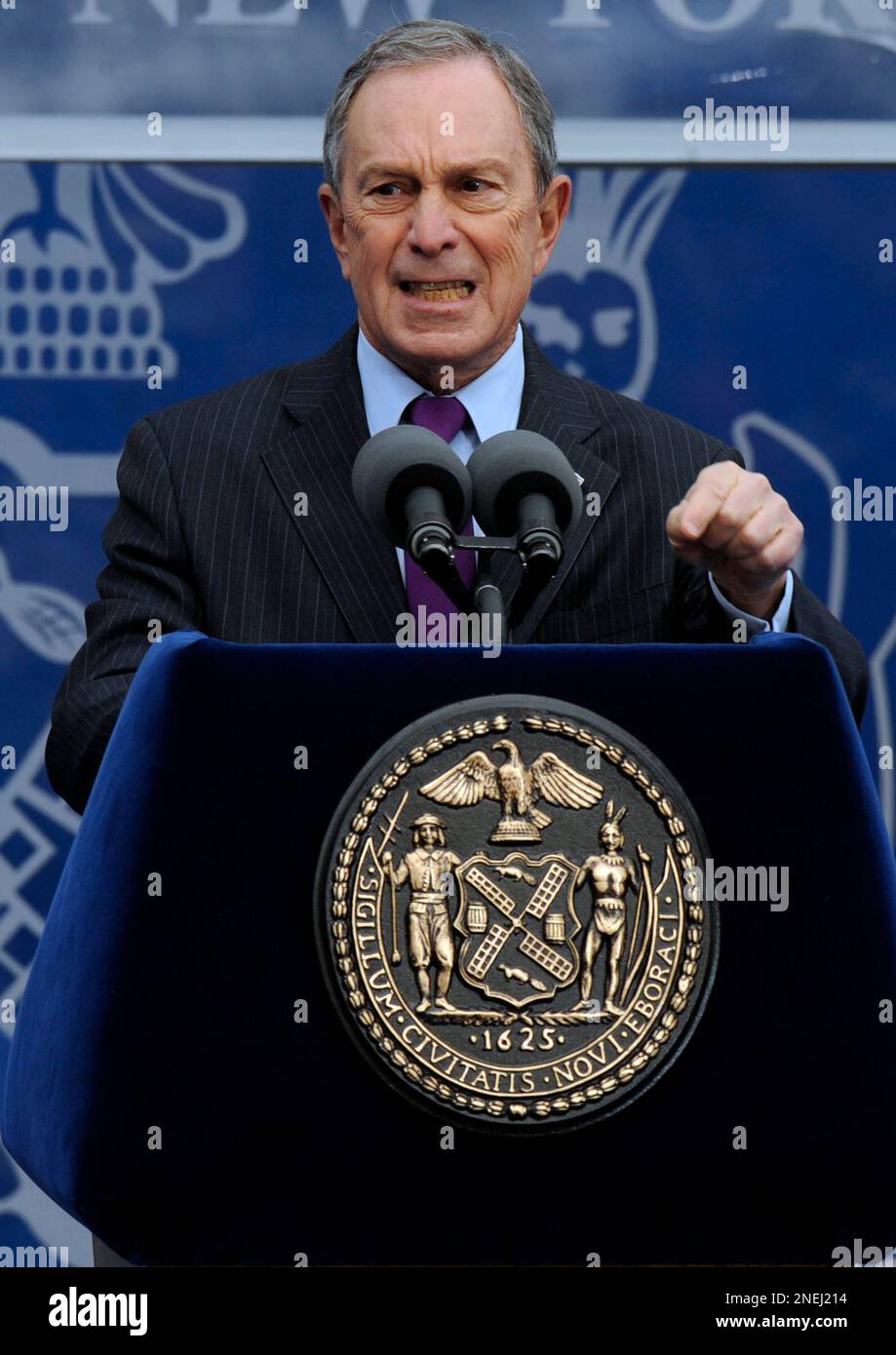 New York City Mayor Michael Bloomberg delivers his acceptance speech ...