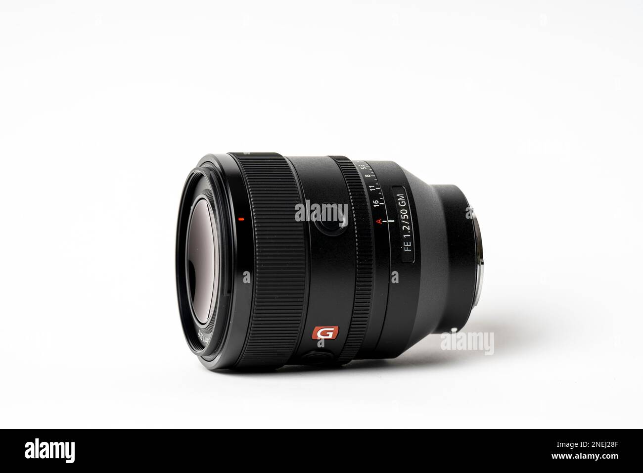 BUDAPEST, HUNGARY October 02, 2022: Sony G-Master SEL FE 50mm f 1.2 GM ...