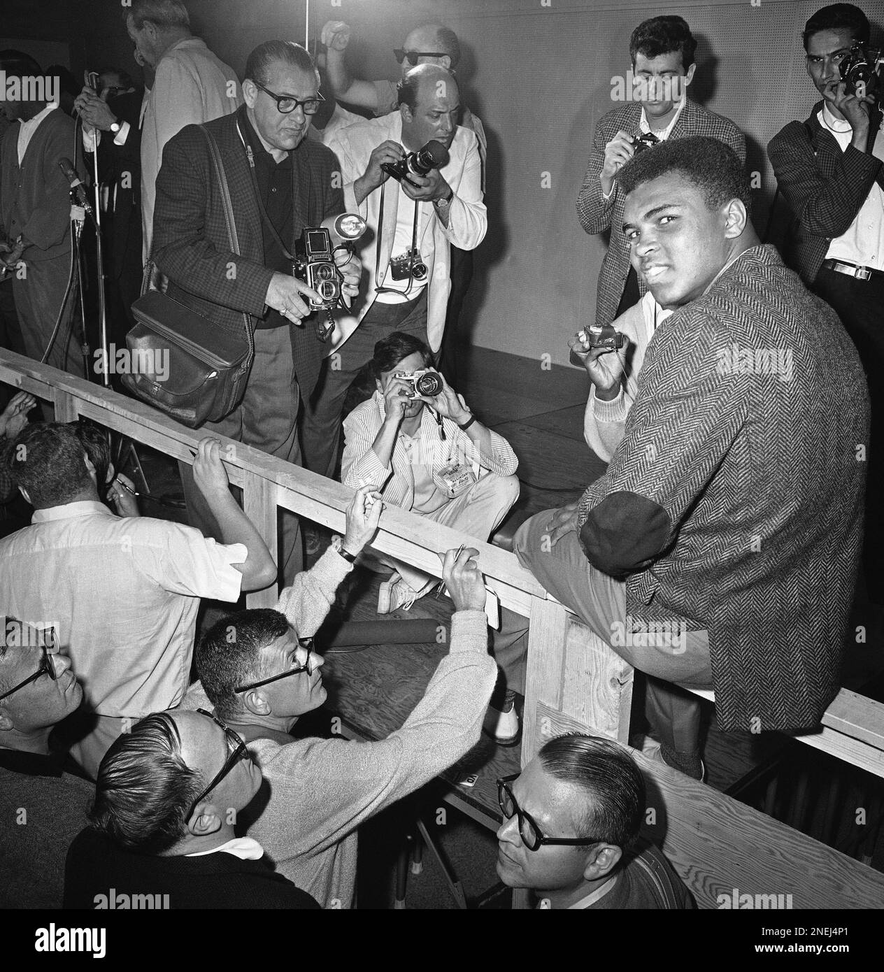 An unmarked and relaxed Muhammad Ali (Cassius Clay) poses for ...