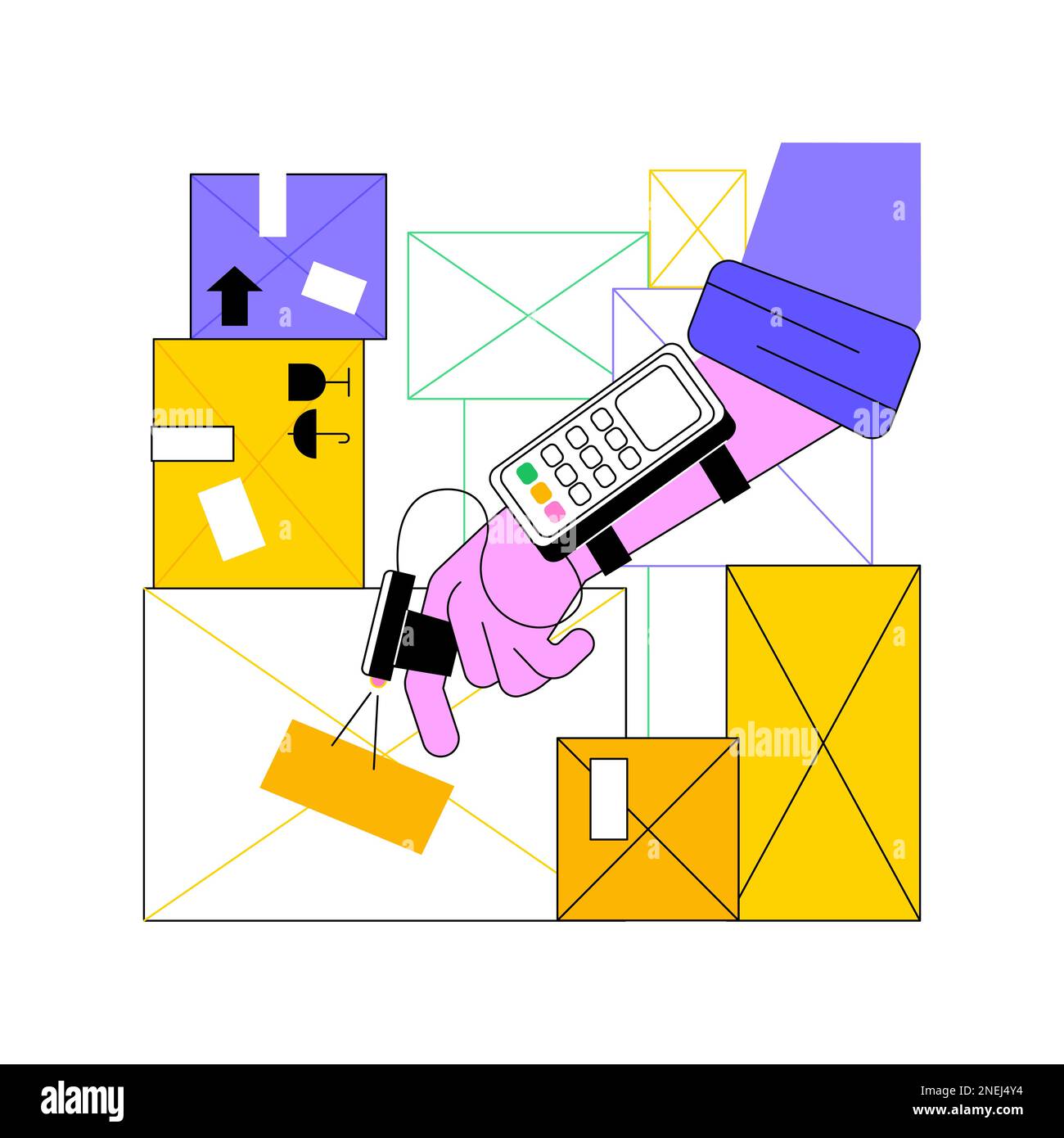 Ring scanner isolated cartoon vector illustrations. Professional stock ...