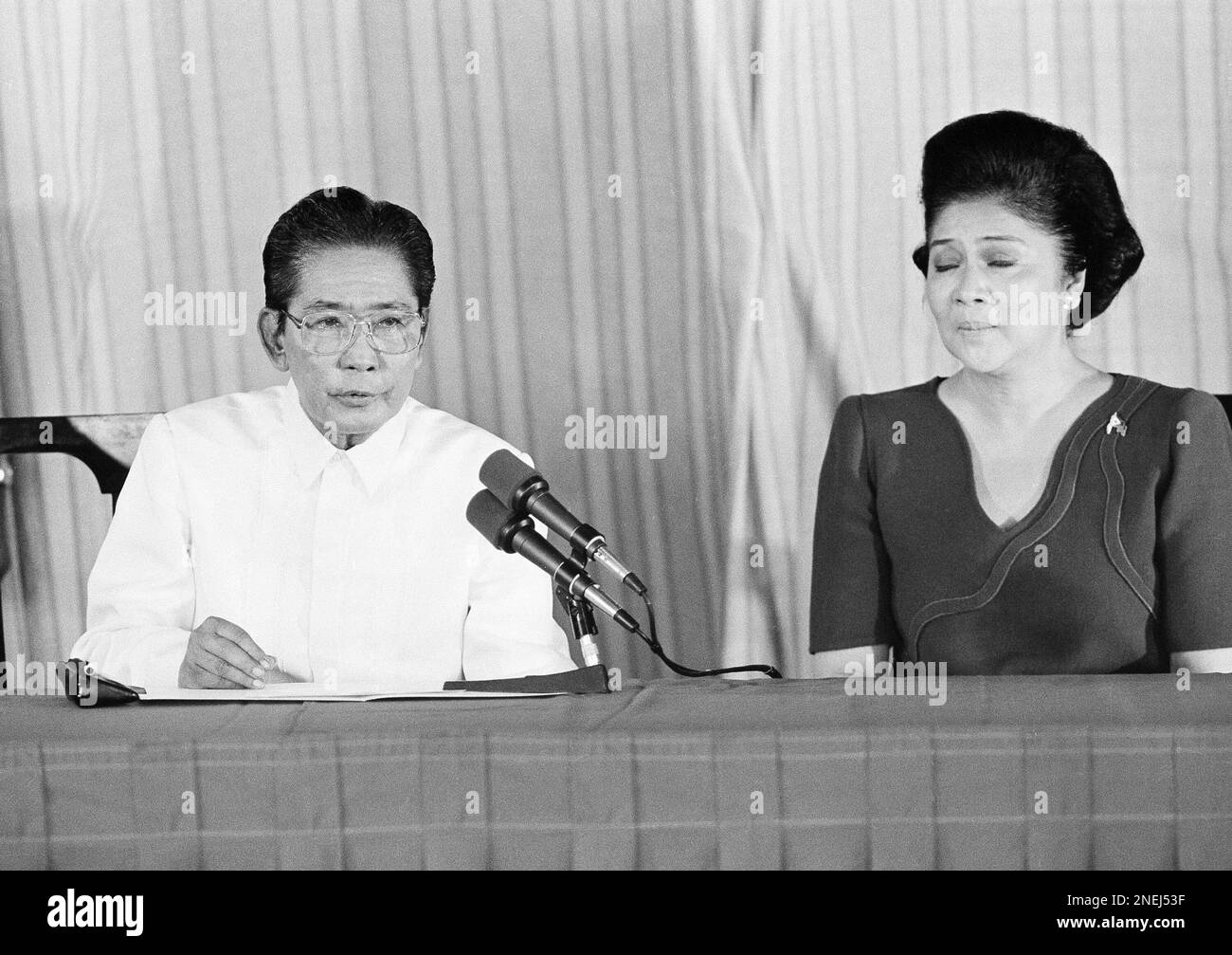 Imelda Marcos, wife of former Philippine President Ferdinand Marcos ...