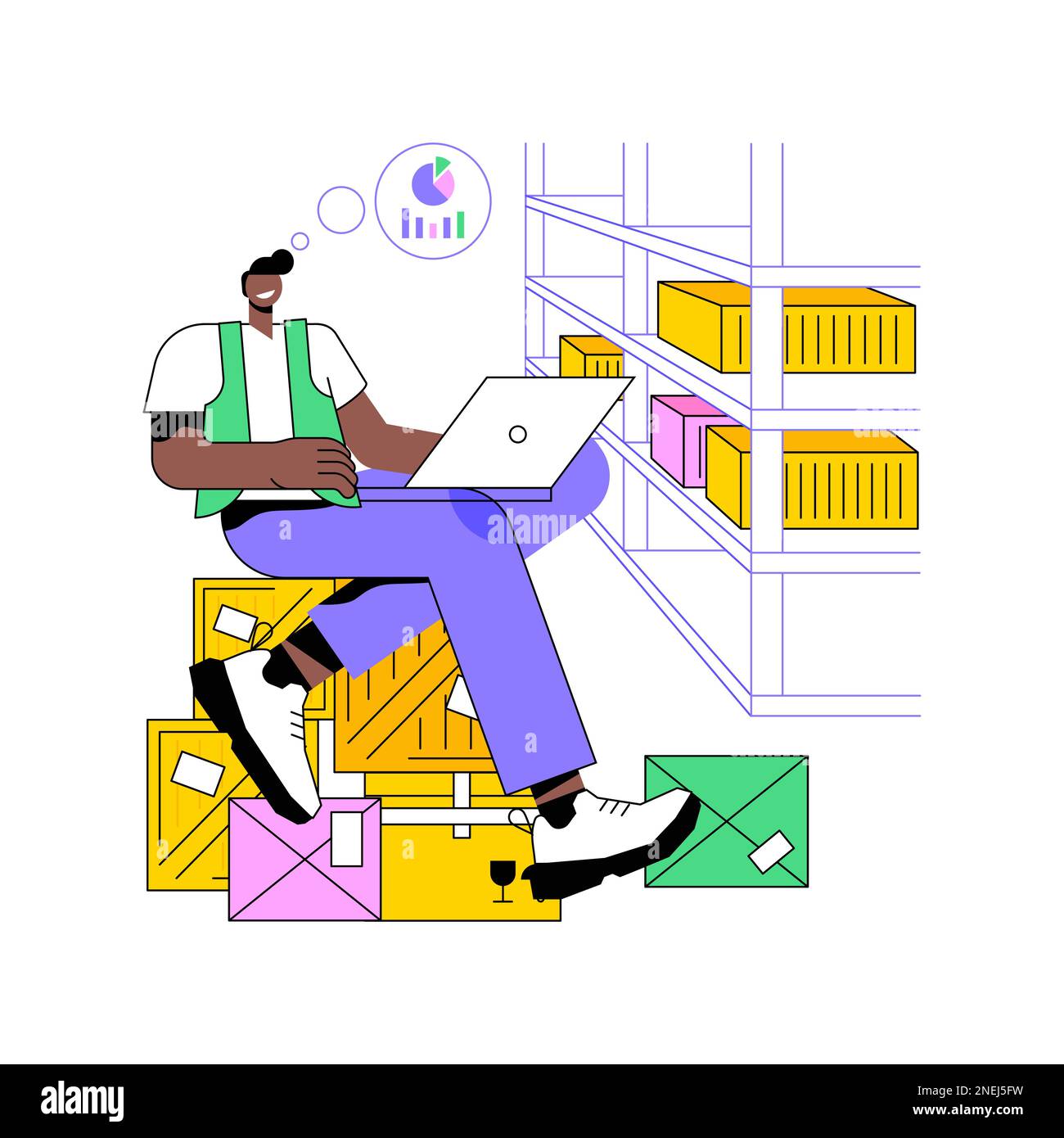 Reports and analytics isolated cartoon vector illustrations. Smart ...