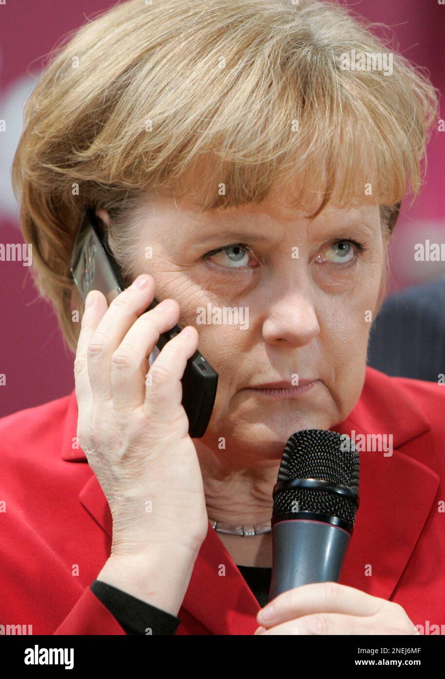 FILE - This March 4, 2008 file photo shows German Chancellor Angela ...