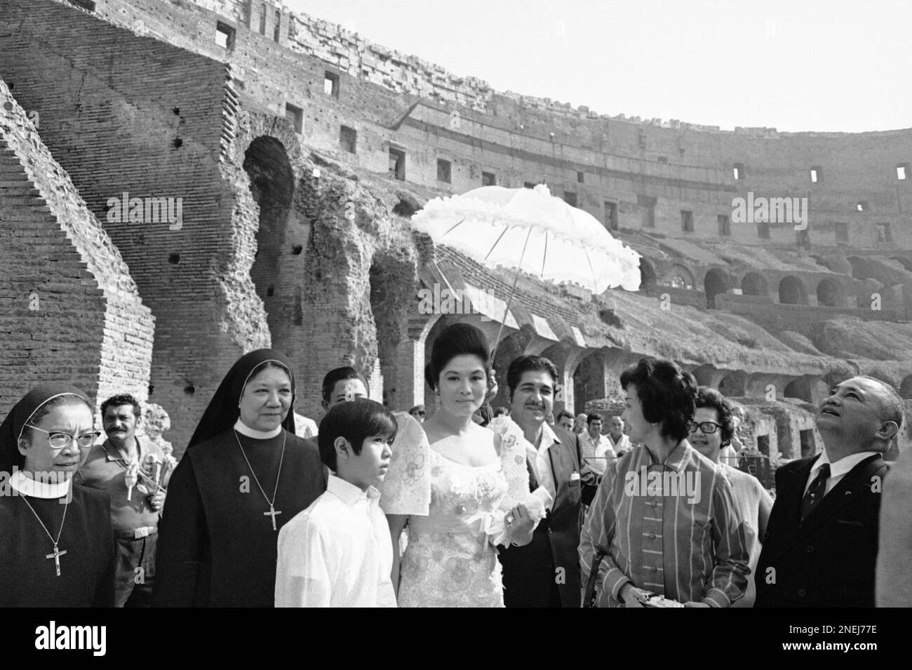 Mrs. Imelda Marcos, wife of the President of the Philippines, and her ...
