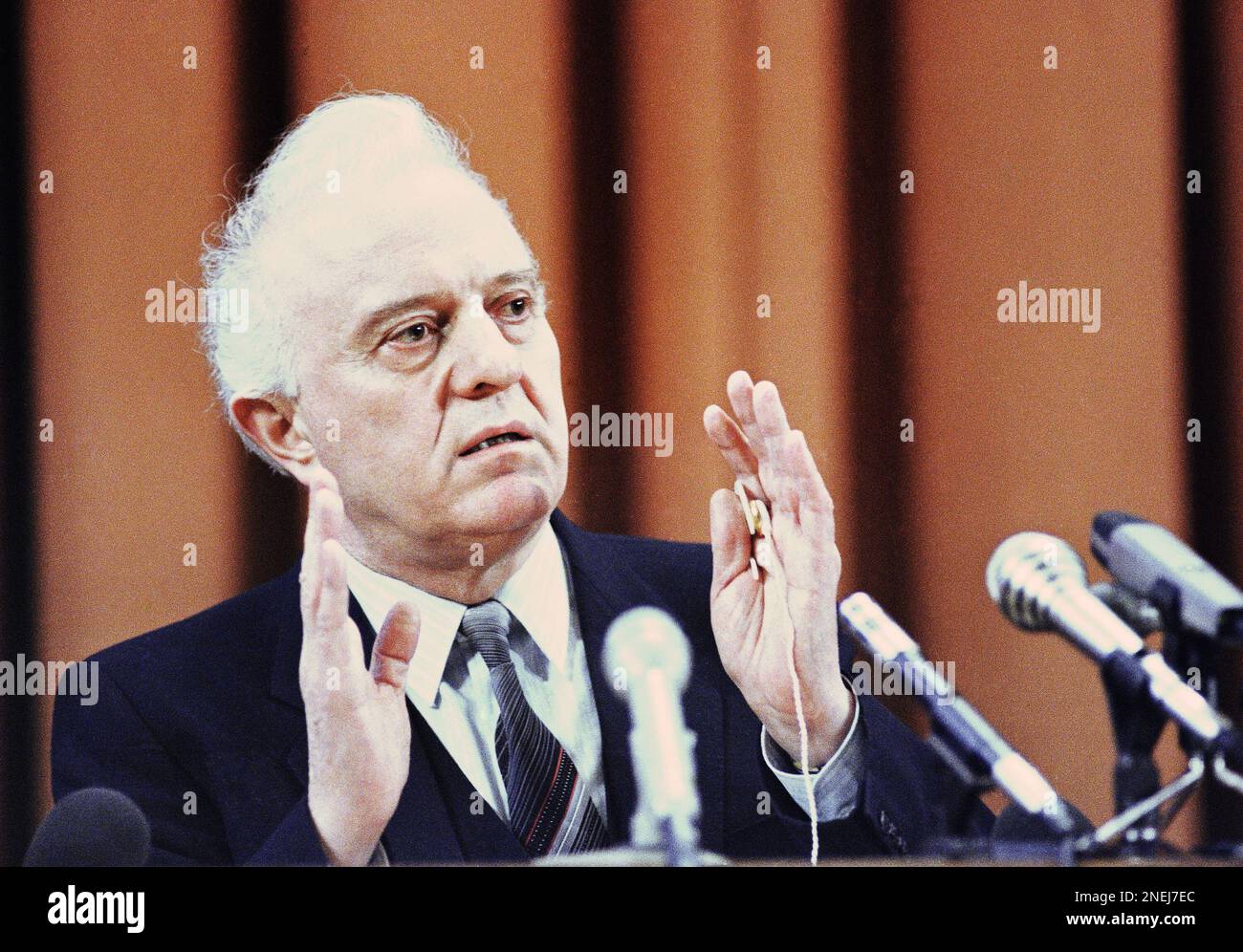 Soviet Foreign Minister Eduard Shevardnadze speaking in 1980. No other ...