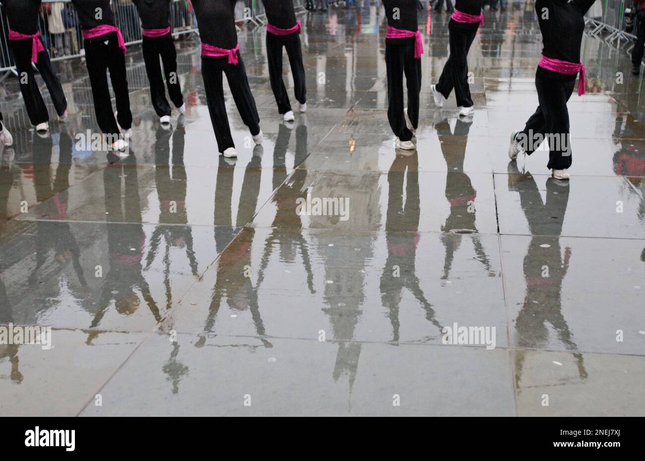 Members of The Saitama Sakae Baton Team from Saitama, Japan, perform in ...