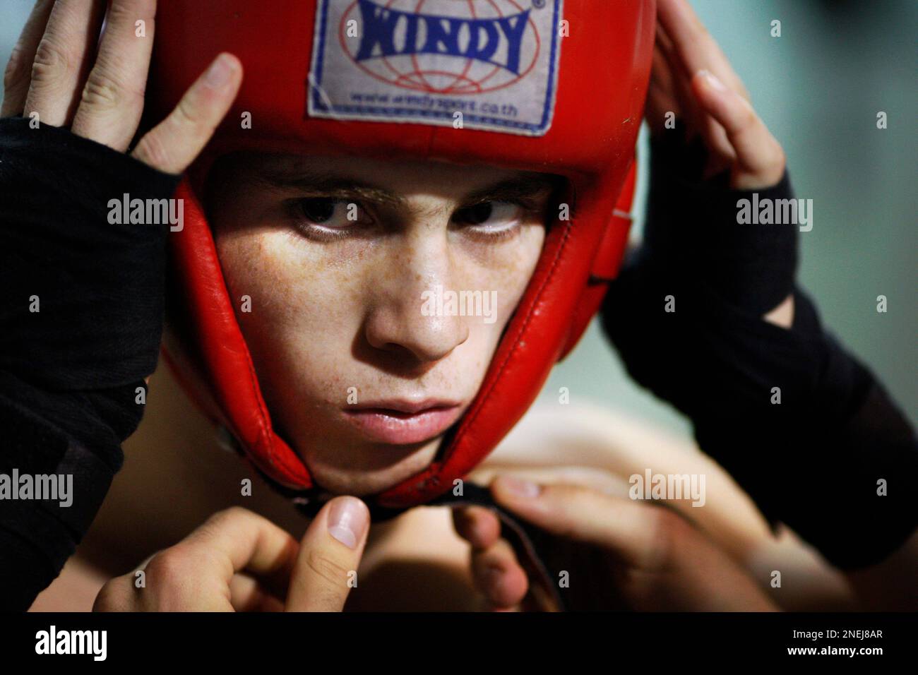 In this photo taken Tuesday, Dec. 29, 2009, Israeli kick boxer Daniel ...