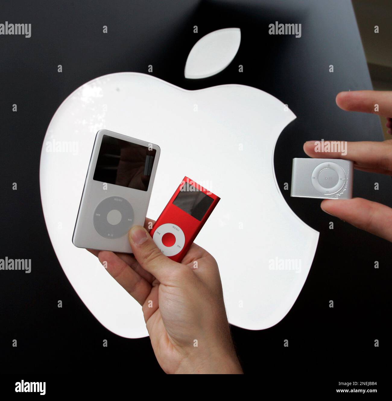 FILE-This Nov. 3, 2006 file photo shows the then new Apple iPod Shuffle ...