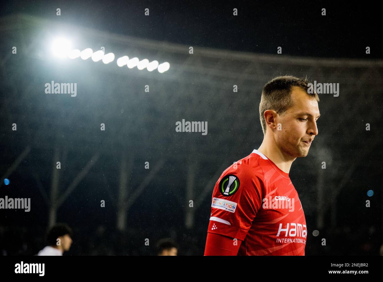 Baku, Azerbaijan. 16 February 2023, Gent's goalkeeper Davy Roef ...