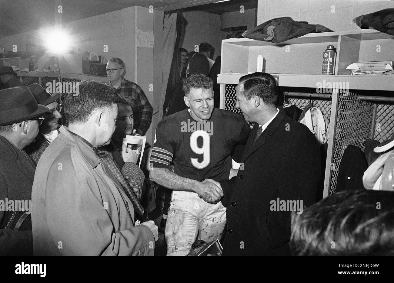 National Football League Commissioner Pete Rozelle, right, has a ...